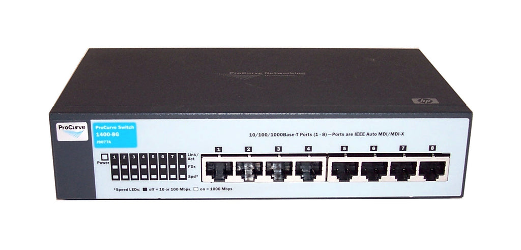 HP ProCurve Switch 1400-8G 8-Port 10/100/1000 Gigabit Network Switch ...