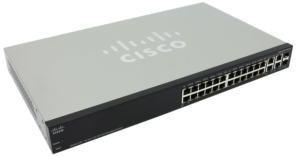 Cisco SF300-24P (SRW224G4P-K9-NA) 24-Port 10/100 PoE Managed Switch wi ...