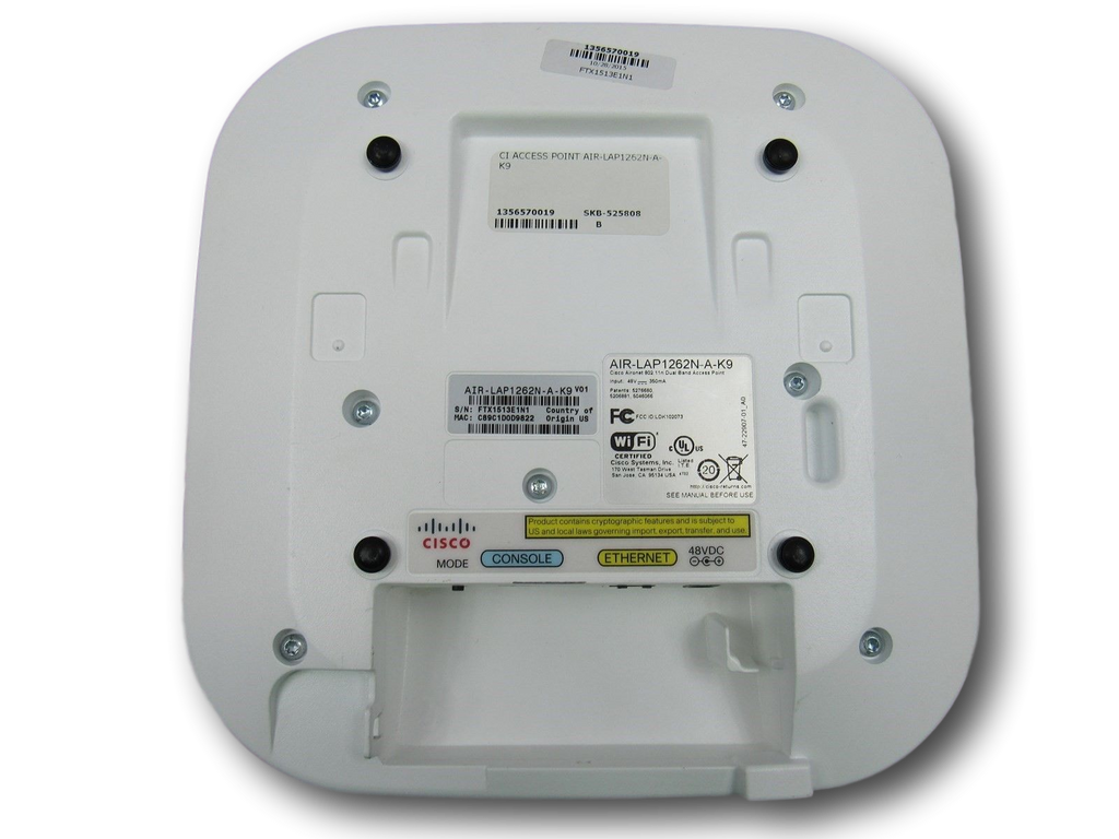 Cisco - AIR-LAP1262N-A-K9 - 802.11a/g/n Ctrlr-based AP Ext Ant; A Reg ...